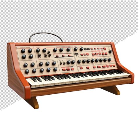 Premium Psd A Brown Keyboard With Black And White Keys