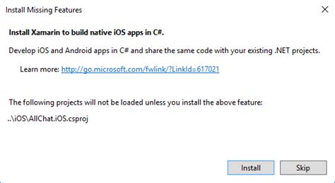 Xamarin Ios In Visual Studio Is Requested To Be Installed Despite The