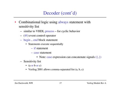 Verilog For Synthesis Combinational Rev Apdf