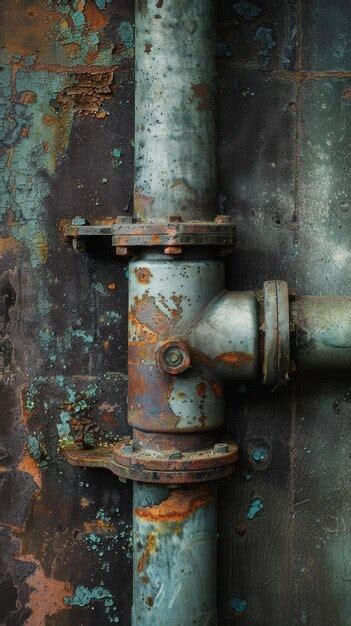 A Rusty Pipe With Rust On It And The Word Rust On The Side Premium Ai Generated Image
