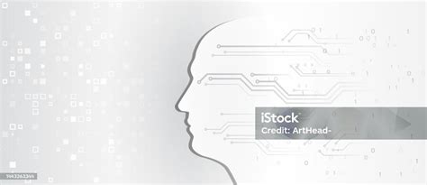 디지털 두뇌 벡터 소프트웨어 디지털 코드 인공 지능의 추상적 인 얼굴 진한 파란색 배경에 입자가 있는 머리 실루엣 데이터 분석 데이터 과학 네트워크 해석 인공지능에 대한