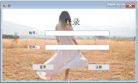 C窗体的登录界面的简单运用c 登录界面 Csdn博客