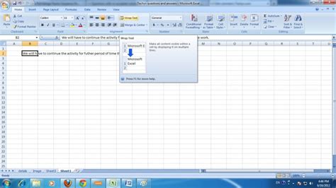 Cell Formatting Problem Using Ms Excel