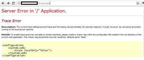 Seeing A Lot Of Requests For Trace Axd In My Webserver S Logs This