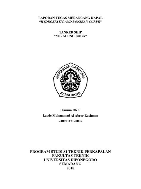 Laporan Hydro Bonjean Curve Fix Pdf