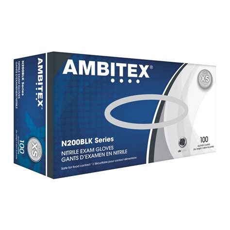 Strong Ambitex® General Purpose Nitrile Gloves Powder Free Black