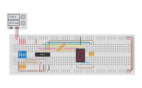 Circuit Design Decodificador De 7 Segmentos Tinkercad
