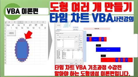 엑셀 Vba 도형 그리기 타임차트 만들기 사전 필수과정 엑셀 Vba 타임차트 간트차트 0편 Youtube