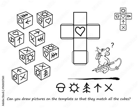 Logic Game For The Smartest Can You Draw Pictures On The Template So