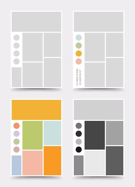 Moodboard Vorlage Fotocollage Layout Minimalistisches Moodboard Premium Vektor