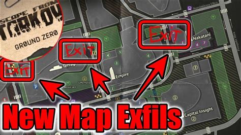 Tarkov Ground Zero Map Exfil Locations Youtube