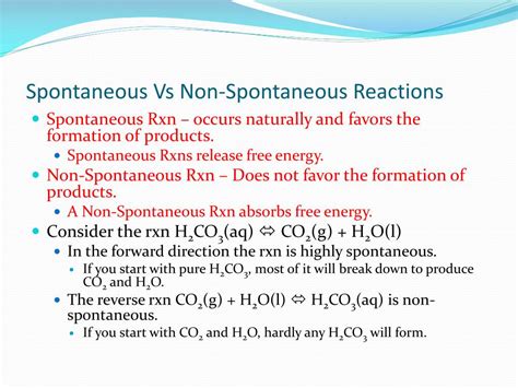 1 Spontaneous Vs Non Spontaneous Processes What Is A Spontaneous