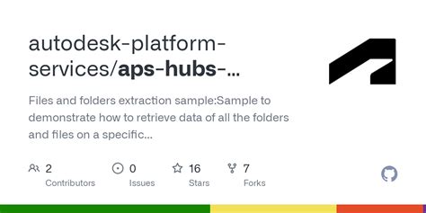 GitHub Autodesk Platform Services Aps Hubs Recursive Extraction Files And Folders Extraction