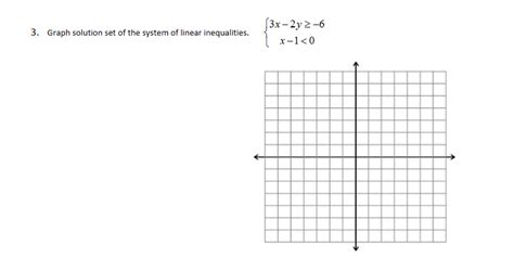 Solved 3 Graph Solution Set Of The System Of Linear Chegg