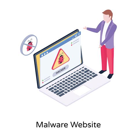 A Malware Website In Isometric Design 6066325 Vector Art At Vecteezy