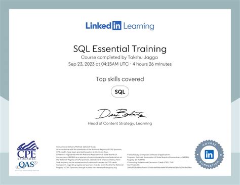 Takshu Jagga On Linkedin Dataanalytics Sql Certification