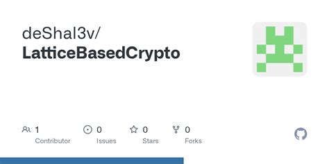Github Deshal3vlatticebasedcrypto