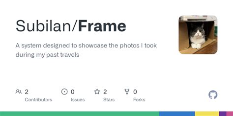 GitHub Subilan Frame A System Designed To Showcase The Photos I Took During My Past Travels