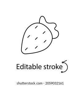Strawberry Outline Icon Sex Shop Logotype Stock Vector Royalty Free Shutterstock