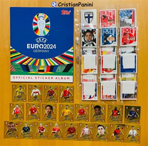 Topps Euro 2024 Em 2024 Complete Set Album Complete Incl Sp Gold With