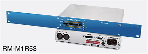 SONIFEX RM M1R53 REFERENCE MONITOR METER LED 53 Segment 1x Stereo Rack Mounting