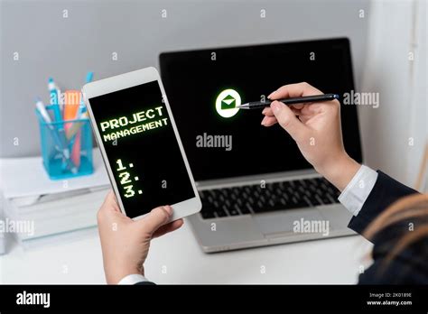 Text Caption Presenting Project Managementapplication Process Skills To