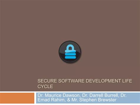 Secure Software Development Life Cycle Pptx
