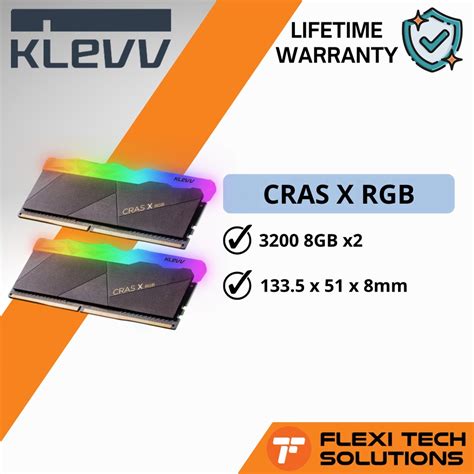 KLEVV CRAS X RGB DDR GB X Gaming Memory RAM Flexi Tech