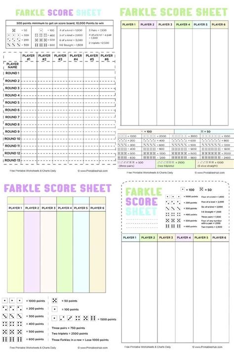 Free Printable Farkle Score Sheets Free Learning Worksheets