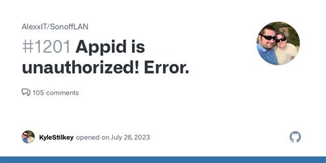 Appid Is Unauthorized Error · Issue 1201 · Alexxitsonofflan · Github