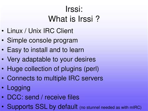 PPT Chat Addicts Dream Bitlbee Irssi PowerPoint Presentation Free Download ID