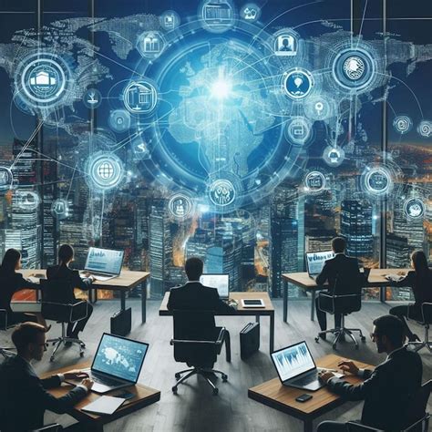 Premium Photo Global Business Internet Network Connection Iot Internet Of Things Business