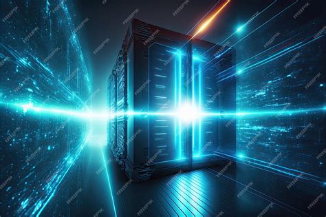 Premium Ai Image Maximizing Storage Capacity With High Tech Data Center Room Generative Ai