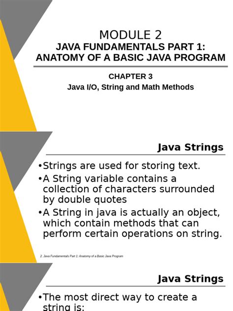 Module 2 Ch3 Java Io String And Math Methods Pdf