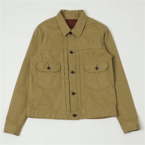 Oni 02517 Brd British Drill Type Ii Denim Jacket Tan One Wash Jackets Denim Jacket Knife