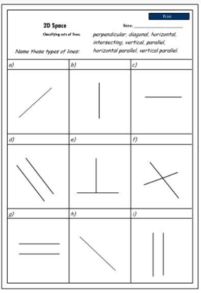 Types Of Lines Worksheet Artofit