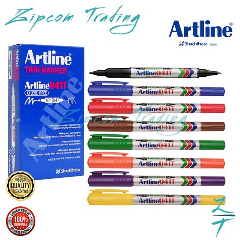 Artline 041t Dual Nib Permanent Markers Ek 041t Shopee Malaysia