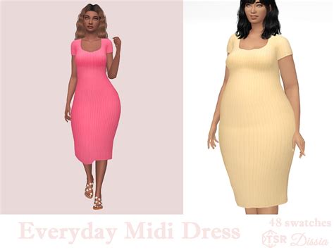 The Sims Resource Everyday Midi Dress
