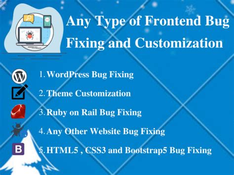 Do Any Type Of Frontend Bug Fixing And Customization By Hamid9213102 Fiverr