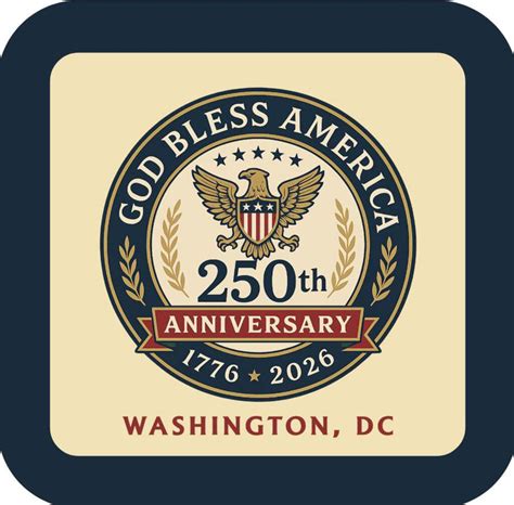 God Bless America 250th Anniversary Washington Dc Premium Drink Coaste