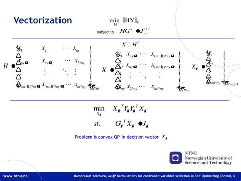 Ppt Miqp Formulation For Controlled Variable Selection In Self Optimizing Control Powerpoint