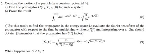 solved 5 consider the motion of a particle in a constant