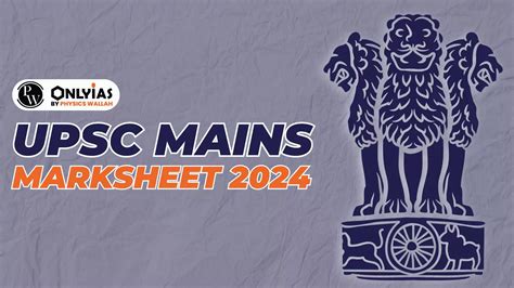 Upsc Mains Marksheet 2024 Out And Steps To Download