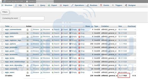 How To Check Mysql Database Size In Phpmyadmin And Via Command