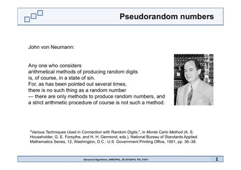 Pseudorandom Numbers