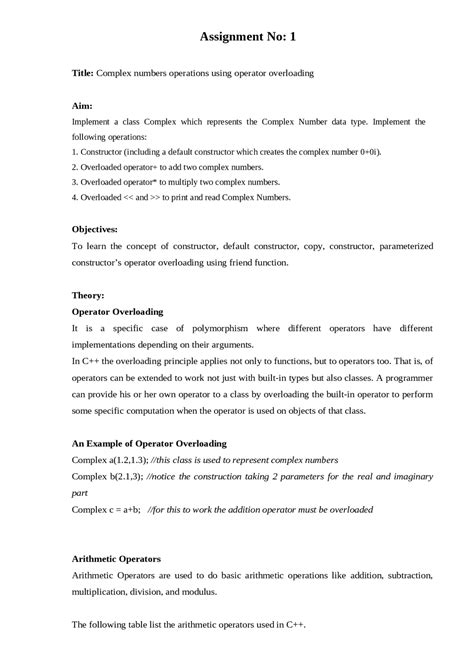 Object Oriented Programming Assignment Slides Object Oriented