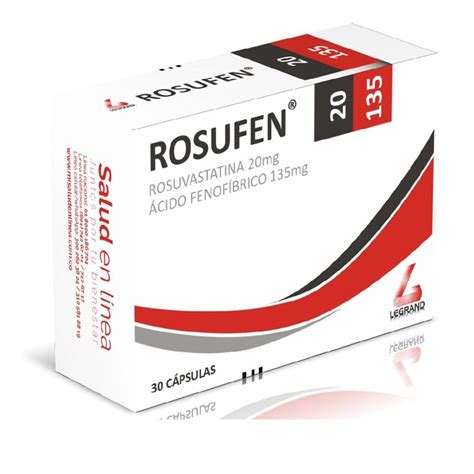 Rosufen Rosuvastatinaacido Fenofibrico 20135 Mg X 30 Cap