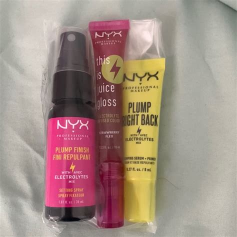 Nwt Nyx Bundle Plumping Primer Setting Spray And Juice Gloss Setting Spray Easy Makeup