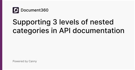 supporting 3 levels of nested categories in api documentation voters