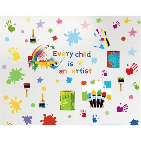 Комплект декоративни стикери за стена Pvc многоцветни Emag Bg